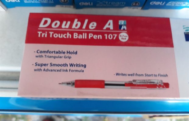 Viết bi Tri Touch – DoubleA, Ngòi 0.7mm- Có 3 màu: xanh dương, đen, đỏ ...